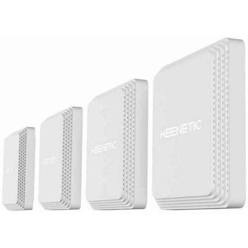 Keenetic 4PACK Voyager Pro (KN-3510) ! 4 штуки в коробке ! Гигабитный интернет-центр с Mesh Wi-Fi 6 AX1800, анализатором спектра Wi-Fi, 2-портовым Smart-коммутатором, переключателем режима роутер/ретранслятор и питанием Power over Ethernet