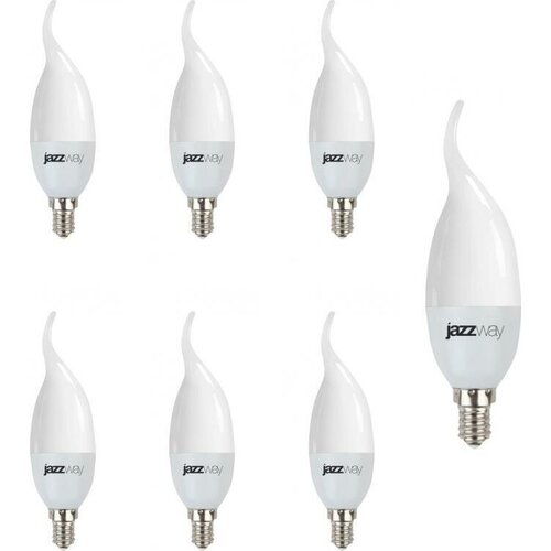 Светодиодная лампа JazzWay PLED Super Power 7W=60W 4000K 520Лм Е14 свеча на ветру (комплект из 6 шт)