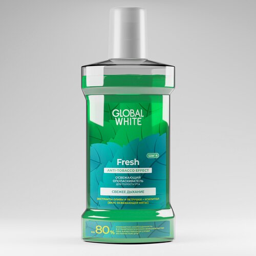 Global White Ополаскиватель Fresh, 300 мл, мята