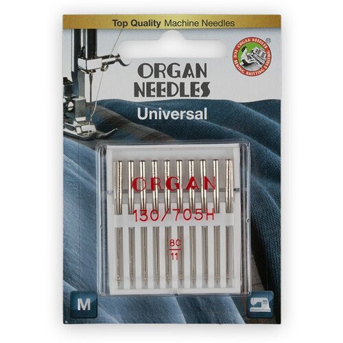 Иглы для быт. шв. машин ORGAN универсальные 10 шт в блистере 5110080BL № 80
