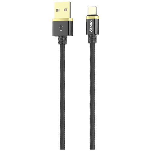 Кабель OLMIO USB 2.0 - Type-C (DELUXE), 1 м, черный