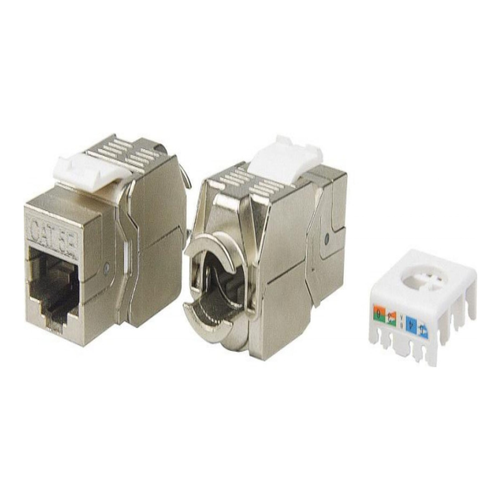 Вставка KJ8-8P8C-C5e-180-TLS-SH-F-WH Keystone Jack RJ-45(8P8C)кат. 5eэкранир | код 426191 | Hyperline (7шт. в упак.)