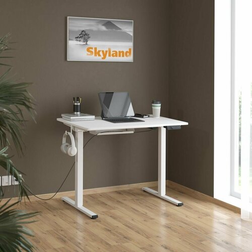 Компьютерный стол с регулировкой высоты SKYLAND XTEN-UP AT-001, белый, 1000х600х730/1210
