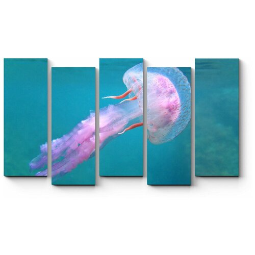 Модульная картина Опасная розовая красавица-медуза 90x52