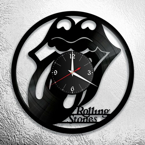 Настенные часы из виниловой пластинки с группой Rolling Stones