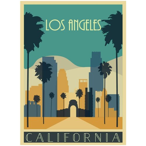 Постер / Плакат / Картина Лос-Анджелес 90х120 см в подарочном тубусе