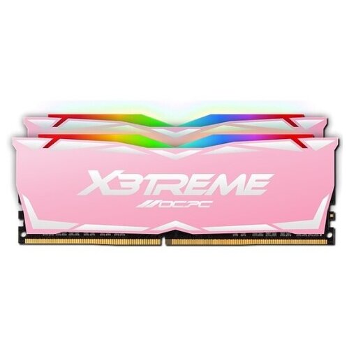 Оперативная память 16Gb (8Gbx2) OCPC X3 RGB MMX3A2K16GD432C16PK, DDR4, DIMM , 3200Mhz, RGB, CL16, PINK