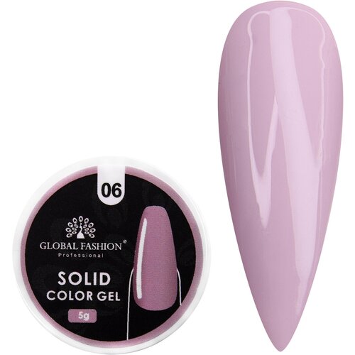 Global Fashion Гель-краска повышенной плотности для рисования и дизайна ногтей, Solid color gel, 5 гр / 06