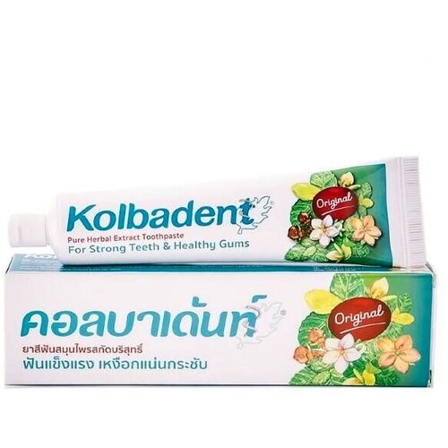 Тайская Зубная паста Kolbadent с натуральными травами, 160 гр.