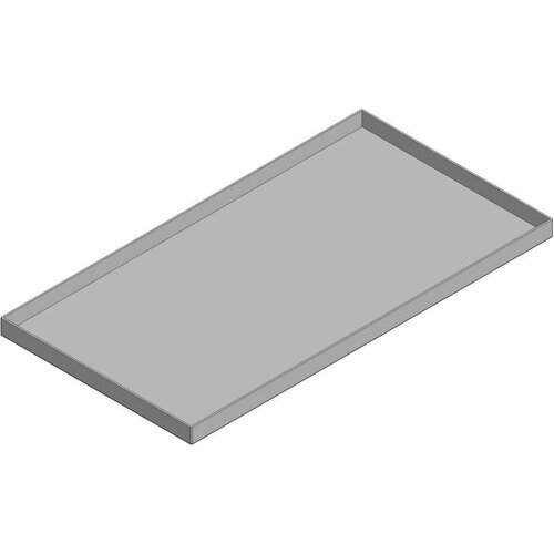 Поддон пластиковый 65х15х3 см из полипропилена, серый (ППН3/15653)