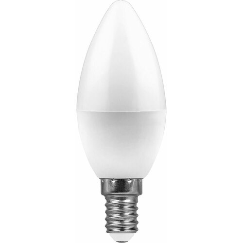 Лампа светодиодная LED 9вт Е14 дневной матовая свеча | код. 25800 | FERON (50шт. в упак.)