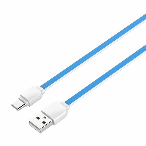 Кабель для телефона "LDNIO" XS-07 USB - Type-C (2.1A, медь, голубой) 1м