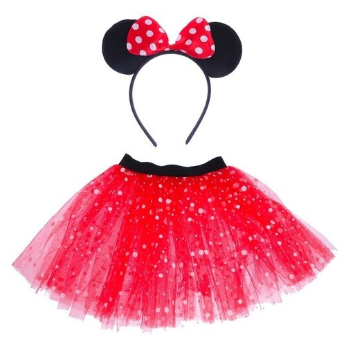 Карнавальный набор «Девочка», ободок, юбка двухслойная, 3-5 лет, цвета микс