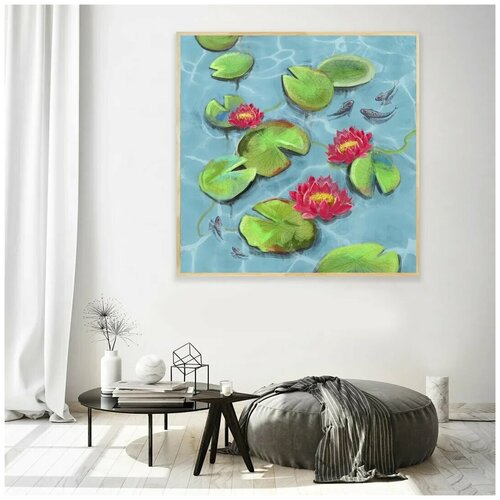 Картина интерьерная на холсте Art. home24 Кувшинки, 60 x 90