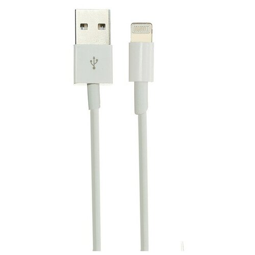 Кабель LuazON, Lightning - USB, 1 А, 0,9 м, белый