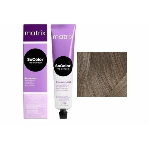 MATRIX, SOCOLOR Pre-Bonded, Крем-краска для волос №508NA, светлый блондин натуральный пепельный, 90 мл