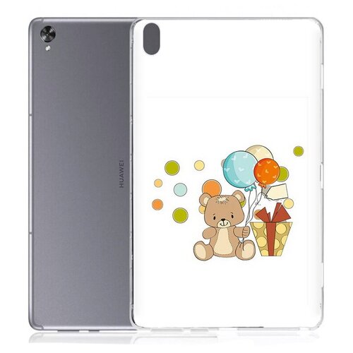 Чехол задняя-панель-накладка-бампер MyPads медвеженок с подарком для Huawei MatePad WiFi LTE 10.4 (BAH3-W09/L09) противоударный