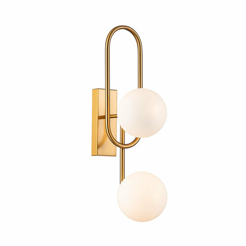 Настенное бра Indigo Opaco 11015/2W Brass V000151, G9, кол-во ламп:2шт, Латунь