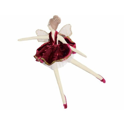 Кукла на ёлку "Фея бархатного танца" (Enl’air), текстиль, 24 см, Due Esse Christmas