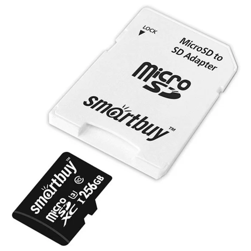 Карта памяти Micro SD Smartbuy Classic Series 256GB Class10 90MB/s (SB256GBSDCL10-01) + SD adapter