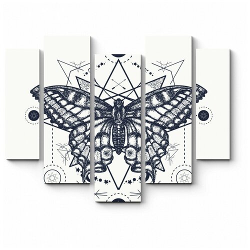 Модульная картина Эскиз бабочки 101x82