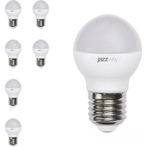 Светодиодная лампа JazzWay PLED Super Power 9W эквивалент 75W 3000K 820Лм E27 шар (комплект из 6 шт)
