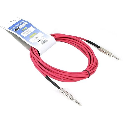 Invotone ACI1005R инструментальный кабель, mono jack 6,3 — mono jack 6,3, длина 5 м (красный)