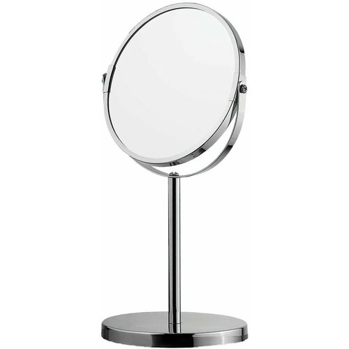 Зеркало настольное Brabix двустороннее с увеличением диаметр 17см 1шт