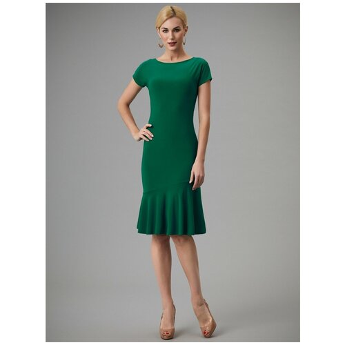 Платье Арт-Деко, размер 50, зеленый
