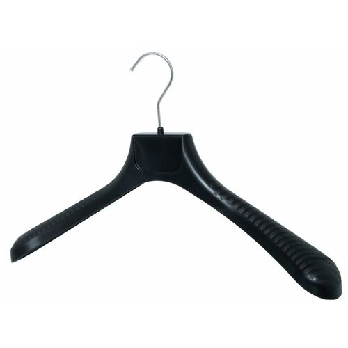 Вешалка Valexa для верхней одежды флокированная бархатом РМ-38, 380мм*55мм, черный, 1 шт.