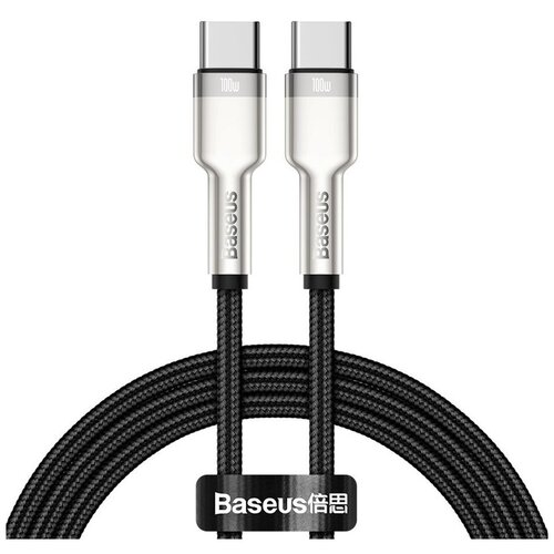 Кабель Baseus Cafule Series Metal Data Cable Type-C to Type-C 100W 1m Black (CATJK-C01)