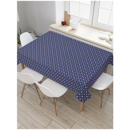 Скатерть прямоугольная JoyArty на кухонный стол "Вектор ромбов" из оксфорда, 120x145 см