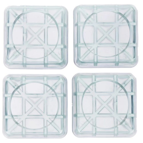 Антивибрационные подставки для стиральной машины и холодильника, прозрачные, квадратные (4 шт)