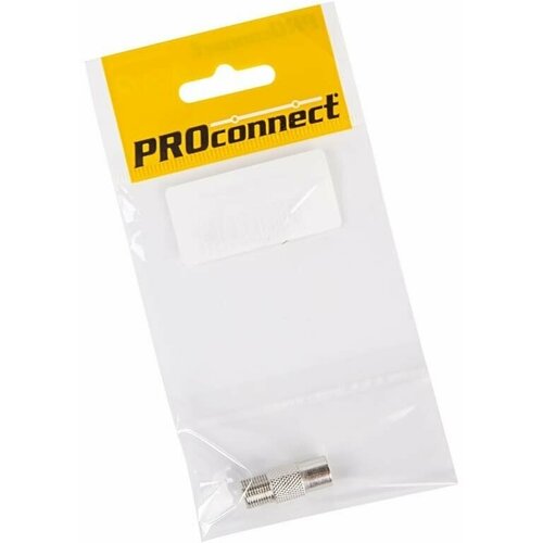 Переходник антенный, (гнездо F - гнездо TV), (1шт.) (пакет) Proconnect, 1шт