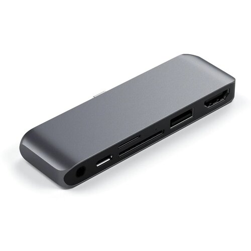 USB-концентратор  Satechi Usb-C Mobile Pro Hub SD, разъемов: 1, серый космос