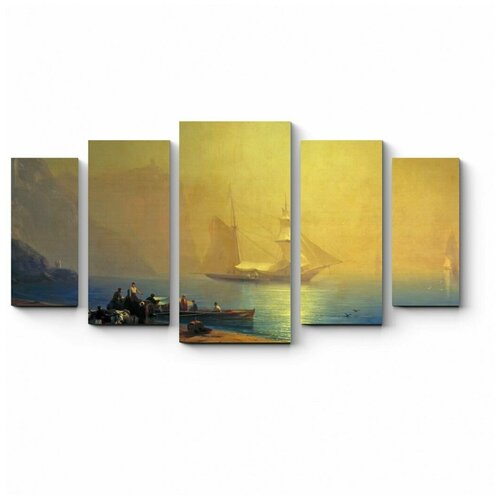 Модульная картина Утро на морском берегу. Судак. 1856 год.110x61