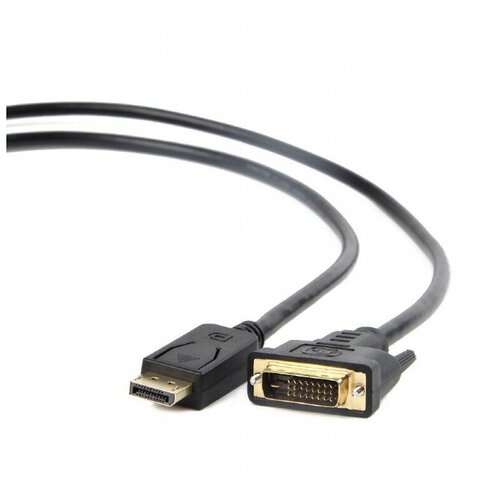 Bion Expert Кабели HDMI DVI DP Bion Кабель DisplayPort - DVI, 20M 24+1M, позолоченные контакты, 1,8м, черный BXP-CC-DPM-DVIM-018