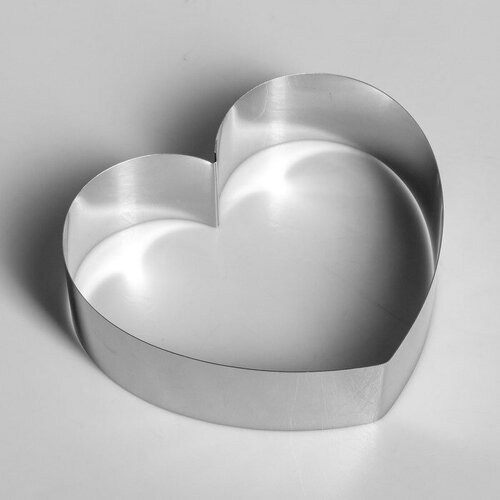 Форма для торта из нержавеющей стали "Сердце" d-25см h-5см 1мм