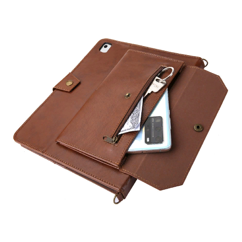 Чехол-футляр-книжка MyPads для Apple iPad Air 1 (A1474/ A1475/ A1476) коричневый кожаный