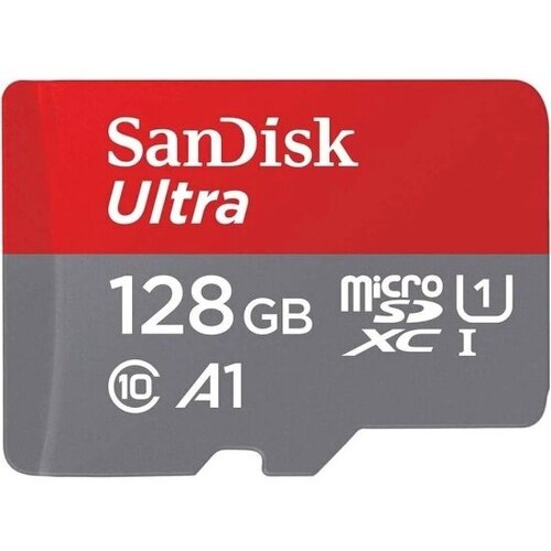 128GB Карта памяти MicroSD SANDISK Class 10 Ultra UHS-I (100 Mb/s) без адаптера (SDSQUNR-128G-GN3MN)