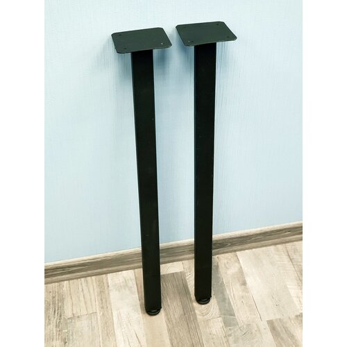 Ножки опоры для стола 790 (2 шт.) 40х20, металлические регулируемые черные барные Лофт