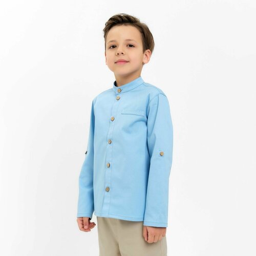Школьная рубашка Kaftan, размер 32, голубой