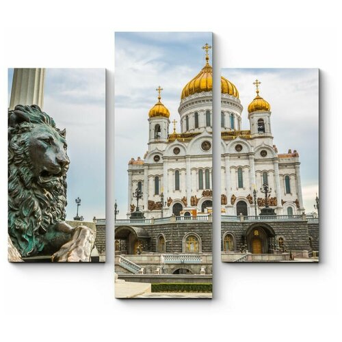 Модульная картина Храм Христа Спасителя в Москве100x90