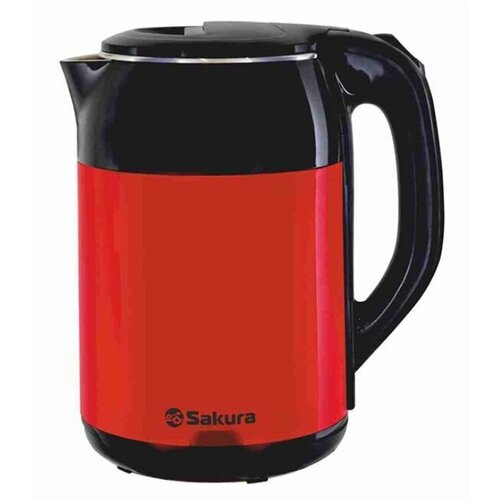 Чайник электрический SAKURA SA-2168BR 1,8 л, 1500-1800 Вт, черный/красный