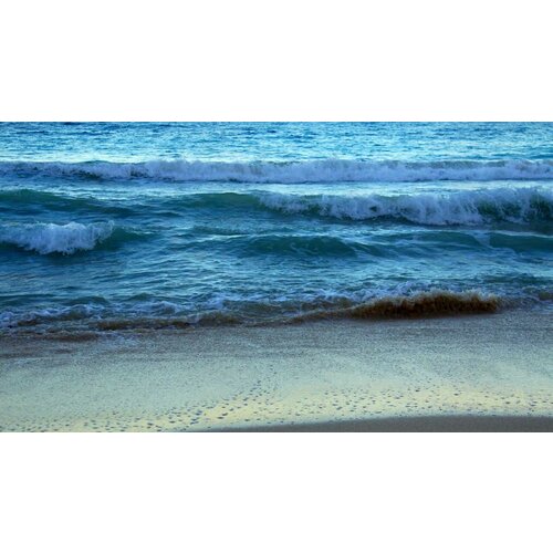 Картина на холсте 60x110 Альянс Лес "Берег песок море" на подрамнике / интерьер/ декор