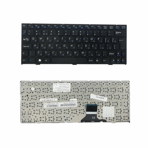 Клавиатура для ноутбука DNS 0121905. Черная, с черной рамкой