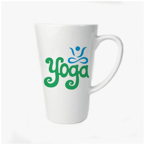 Большая конусная кружка CoolPodarok Йога yoga