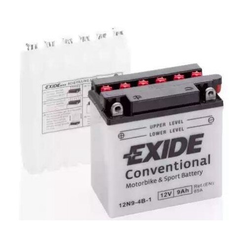 EXIDE 12N94B1 EXIDE 12N9-4B-1_аккумуляторная батарея рус 9Ah 85A 135/75/140 moto\
