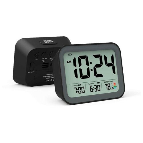 Часы электронные настольные, с будильником, термометром 10.3 х 8.3 х 3.7 см