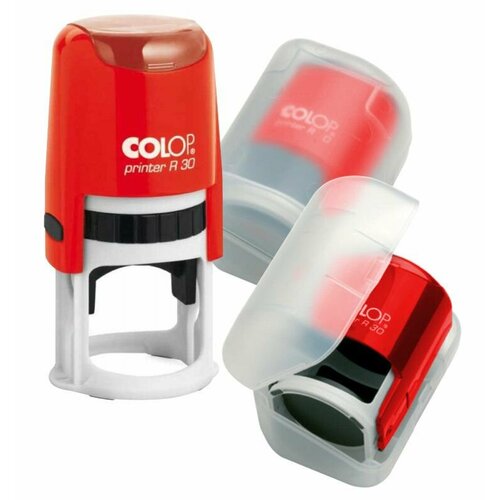 Colop Printer R30+BOX Автоматическая оснастка для печати с боксом (диаметр печати 30 мм.), Красный
